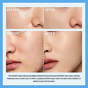 KIMUSE Primer Face Makeup Blur Primer Stick, Lightweight, Smooths, Long-Lasting, Minimize Pores, Flawless Finish, Face Primer for All Skin Types