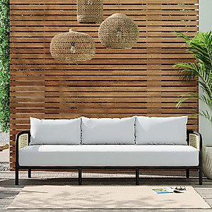 Modway Hanalei Outdoor Patio Sofa in Ivory White