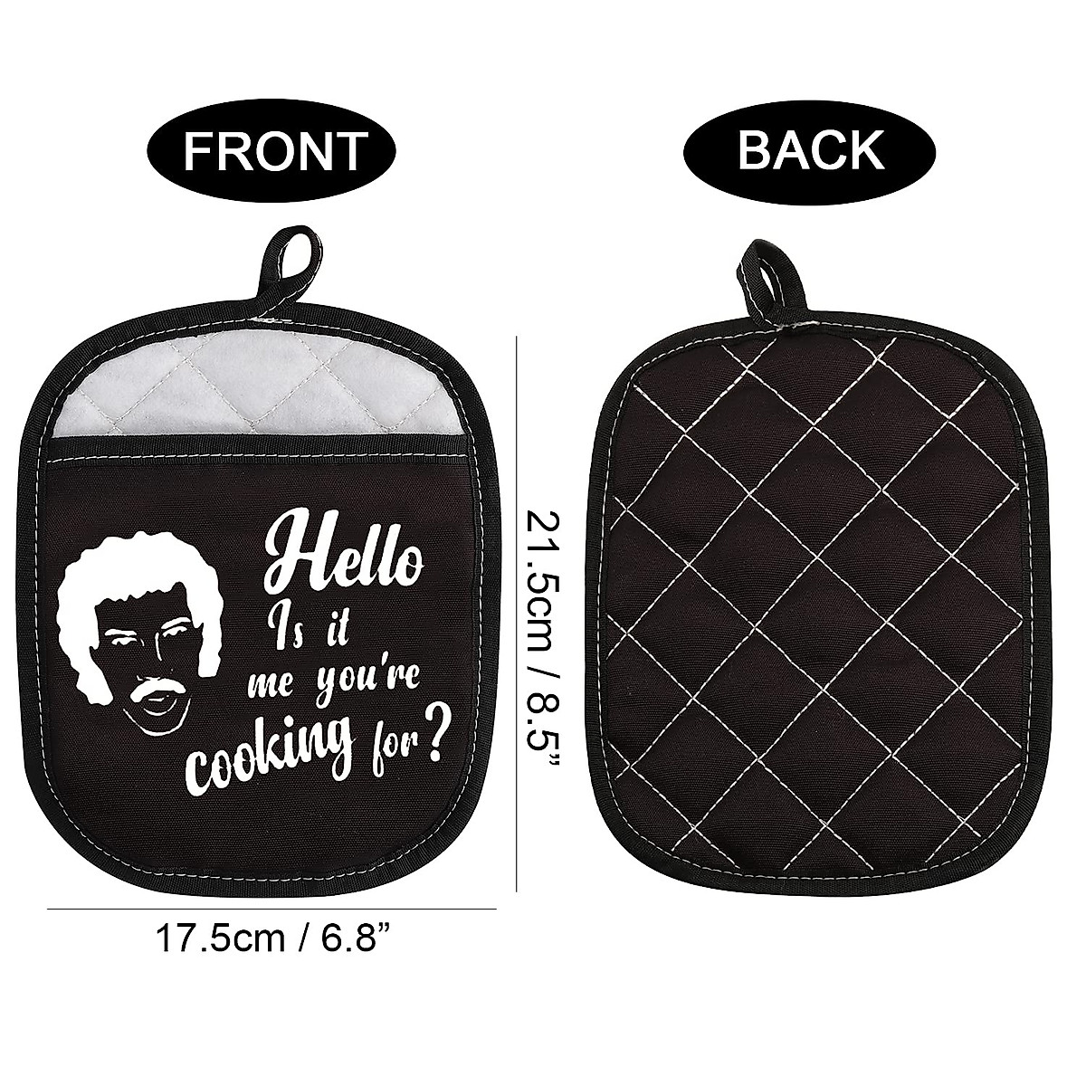 Novelty Inspired Baker Gift Hello is It Me You’re Cooking for Oven Pads Pot Holder with Pocket (You're Cooking for)