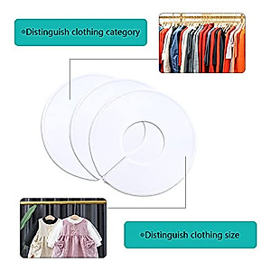 30 Pieces Clothing Rack Size Dividers, Round Hangers Closet Dividers, Closet Rack Dividers Hangers, Round Hangers Dividers for Home Closet