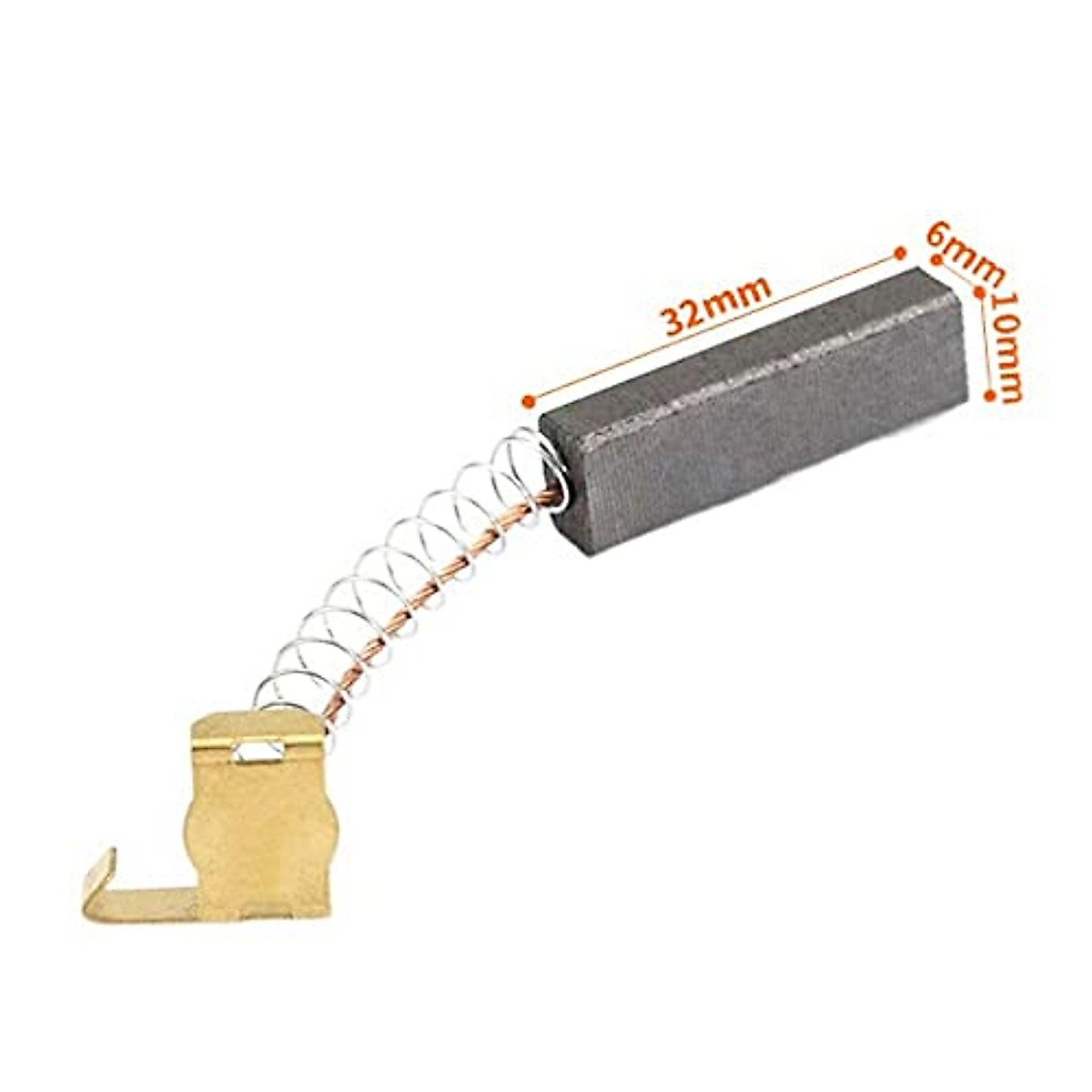 2pcs 6 * 10 * 32mm Carbon Brush Vacuum Cleaner Motor Brush Accessories Suitable for QW12T-608 QW12T-607 Machine Tool Parts