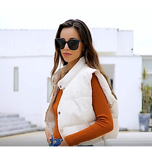 FEISEDY Women Oversized Vintage Polarized Sunglasses Square Cute Trendy Classic Simple Men B2758