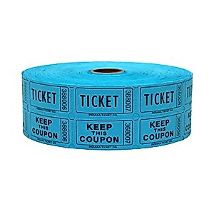 Blue Double Raffle Ticket Roll 2000
