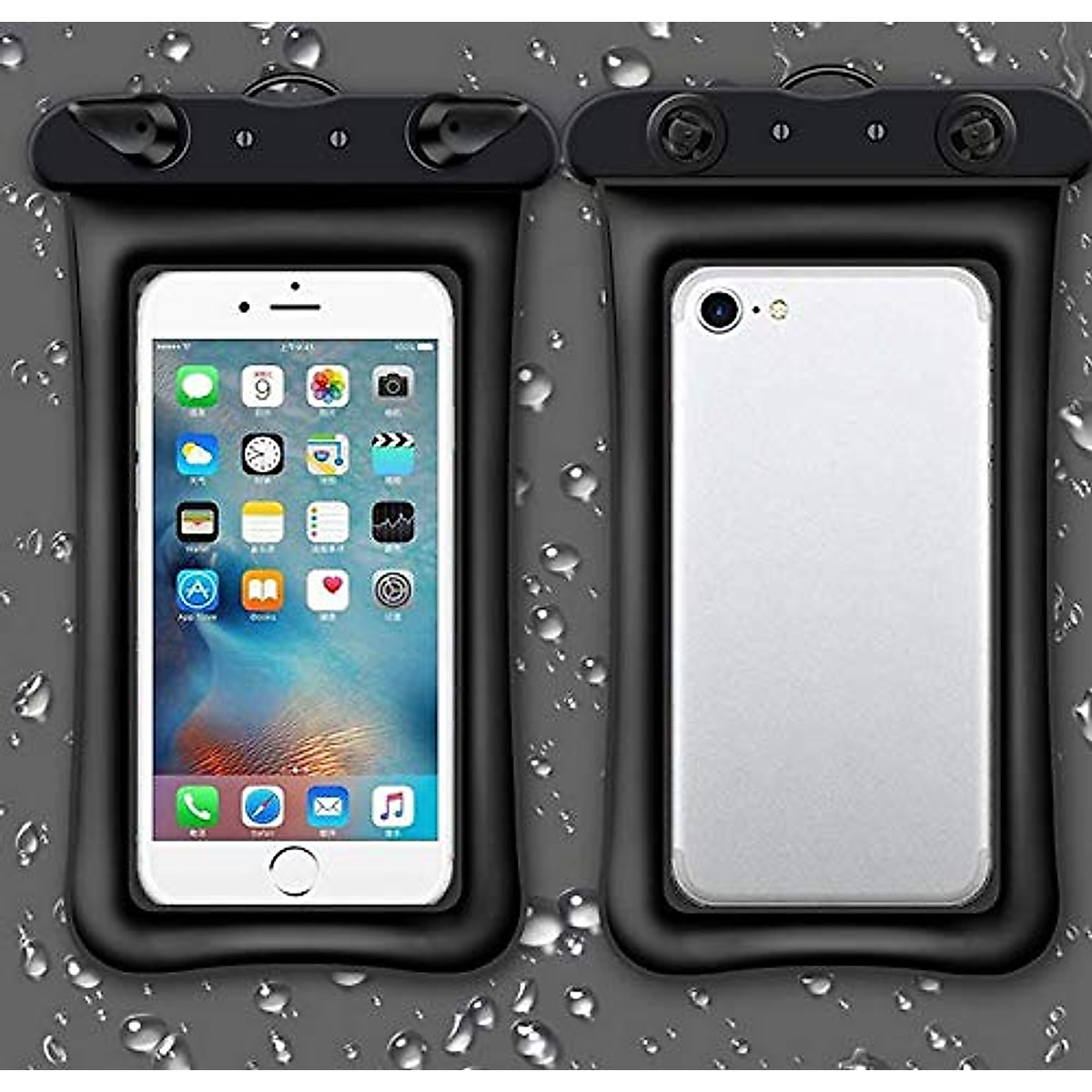 Floating Waterproof Pouch for Samsung Galaxy Note 20 Ultra S20 S21 S22 S23 Ultra S21+ S20 Plus S21 FE Note 10 Plus Lite 9 S10 Plus A53 5G, A13 5G, A52 5G, A42 5G Underwater Phone Case Dry Bag Black