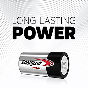 Energizer Max C Batteries, Premium Alkaline C Cell Batteries (4 Battery Count)
