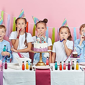 100 Pcs Mini Liquor Bottles Plastic Small Shot Bottles Mini Salad Dressing Bottle Empty Mini Alcohol Bottles with Black Cap Small Wine Bottles Hot Sauce Bottles Liquid Funnel Party Favors (1.7 Oz)