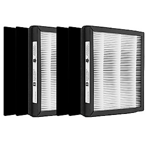 CHAMONNY IAF-H-100B Idylis Replacement Filter B, Compatible with Idylis AC-2125, AC-2126, IAP-10-150, IAP-10-125, IAP-10-050, IAPC-40-140 Air Purifiers, 2 H13 True HEPA Filters + 4 Pre-Filters