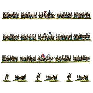 Warlord Black Powder Epic Battles American Civil War Confederate Brigade Tabletop Miniatures - Plastic Paintable Miniature 1700-1900 Soldiers Set, Table Top 28mm Military Minifigures for Adults
