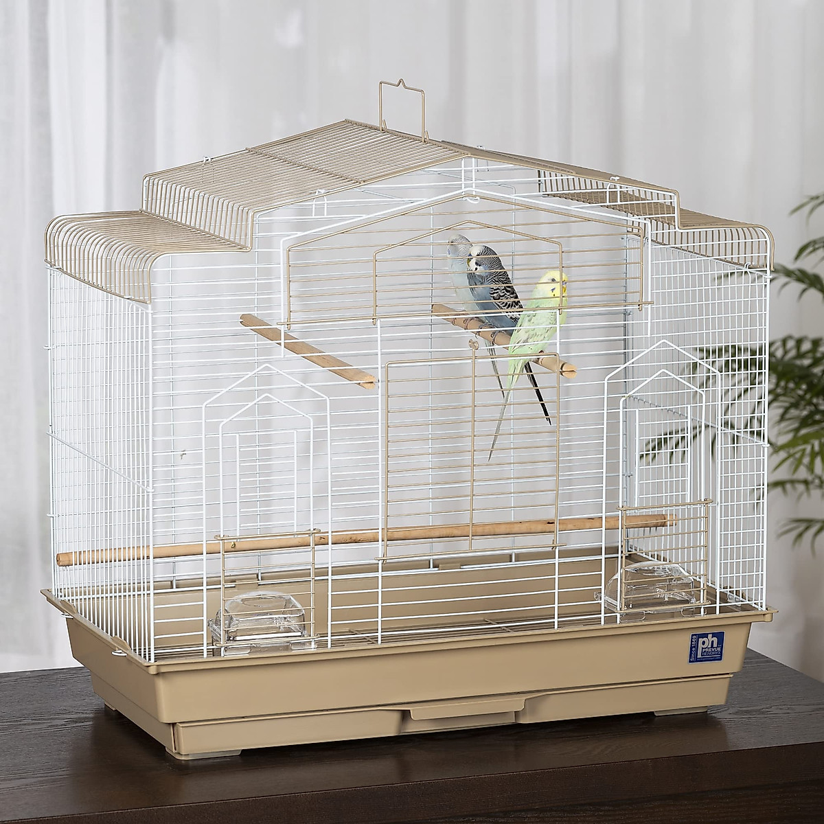 Prevue Pet Products SP50051 Barn Style Bird Cage, Brown/White