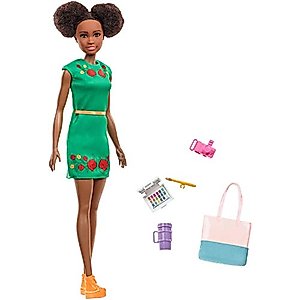 Barbie Travel Nikki Doll Kitty Ear Brunette Hair with 5 Accessories