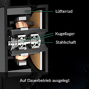 ARCTIC F9 PWM PST CO - 92 mm Case Fan with PWM Sharing Technology (PST), Dual Ball Bearing for Continuous Operation, Very Quiet Motor, Computer, Fan Speed: 150-1800 RPM - Black
