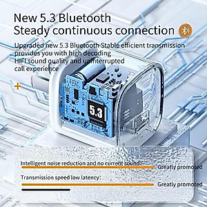 QAWDAWM Clip On Earbuds Wireless Open Ear Headphones- Bluetooth 5.3,80 Hours Playtime with Charging Case, Headphones with Mic Waterproof Sport Earbuds for Running(Black)