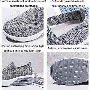 Aceptolcom Women Orthopedic Sneakers Walking Shoes,Mesh Breathable Arch Support Slip-on Light Air Cushion Orthopedic Sneakers Diabetic Shoes (7,Pink,7)