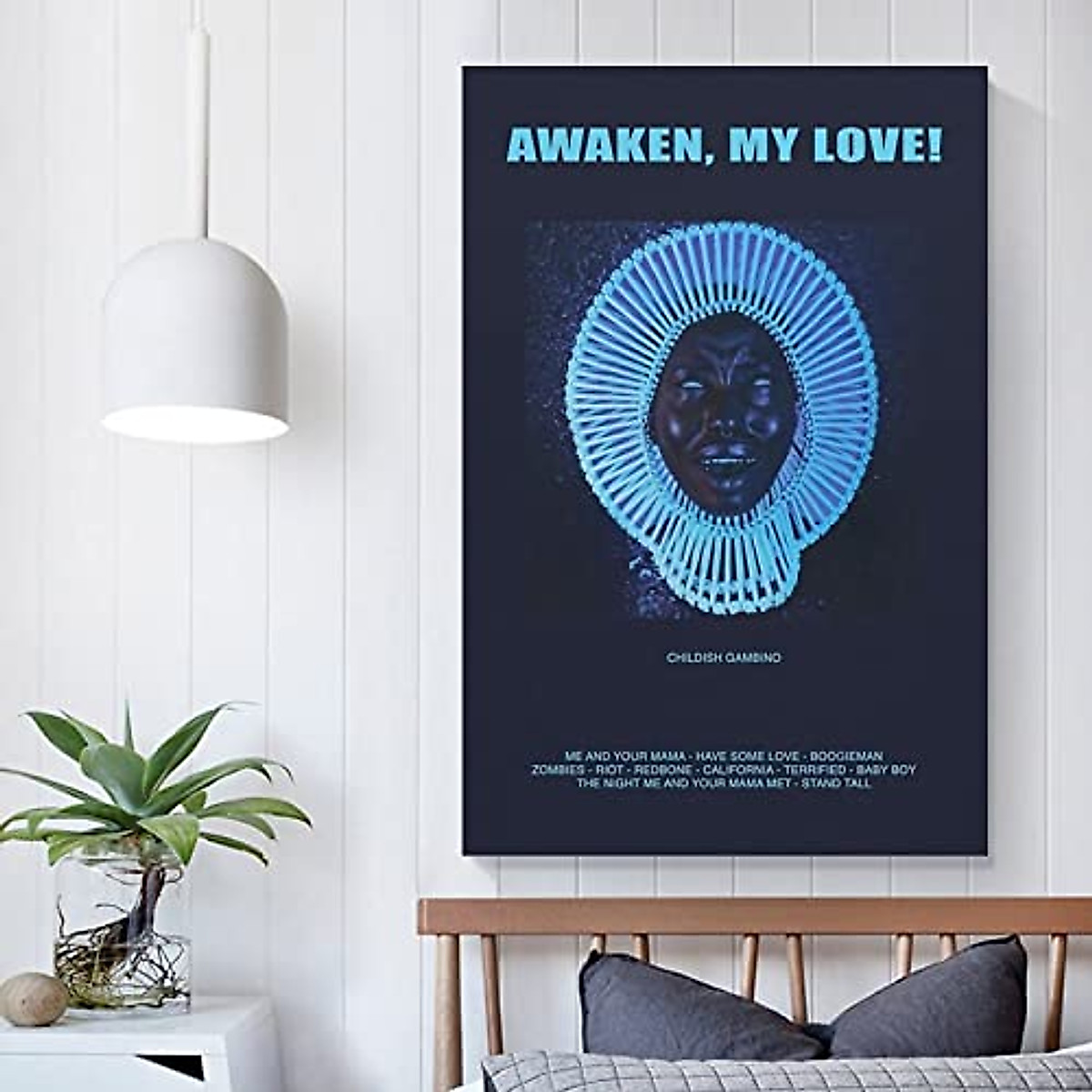 YILin Childish Gambino Poster Awaken My Love Album Music Poster Canvas Art And Wall Art Modern Family Bedroom Office Dorm Decor Gift 12x18inch(30x45cm)