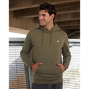 INTO THE AM Pullover Hoodies for Men - Lightweight Casual Fleece Slim Fit Basic Pullover Sweatshirt (Charcoal, Large)