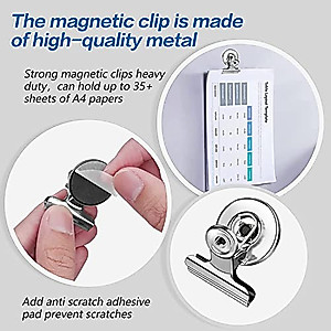 DIYMAG Fridge Magnet,Refrigerator Magnets,Magnetic Clips Heavy Duty for Refrigerator, Fridge Magnets,Strong Magnets for Fridge,Whiteboard,Office, Locker,Classroom(Silver, 20PCS)