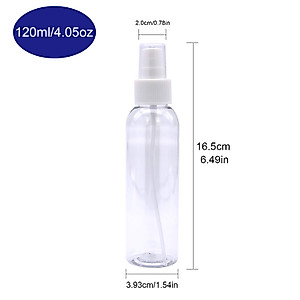 TRENDBOX 4oz Travel Size Spray Bottles, 24 Pack Fine Mist Small Empty Plastic Spray Bottles, Leak Proof BPA-Free Travel Essentials Cosmetic Spray Bottles