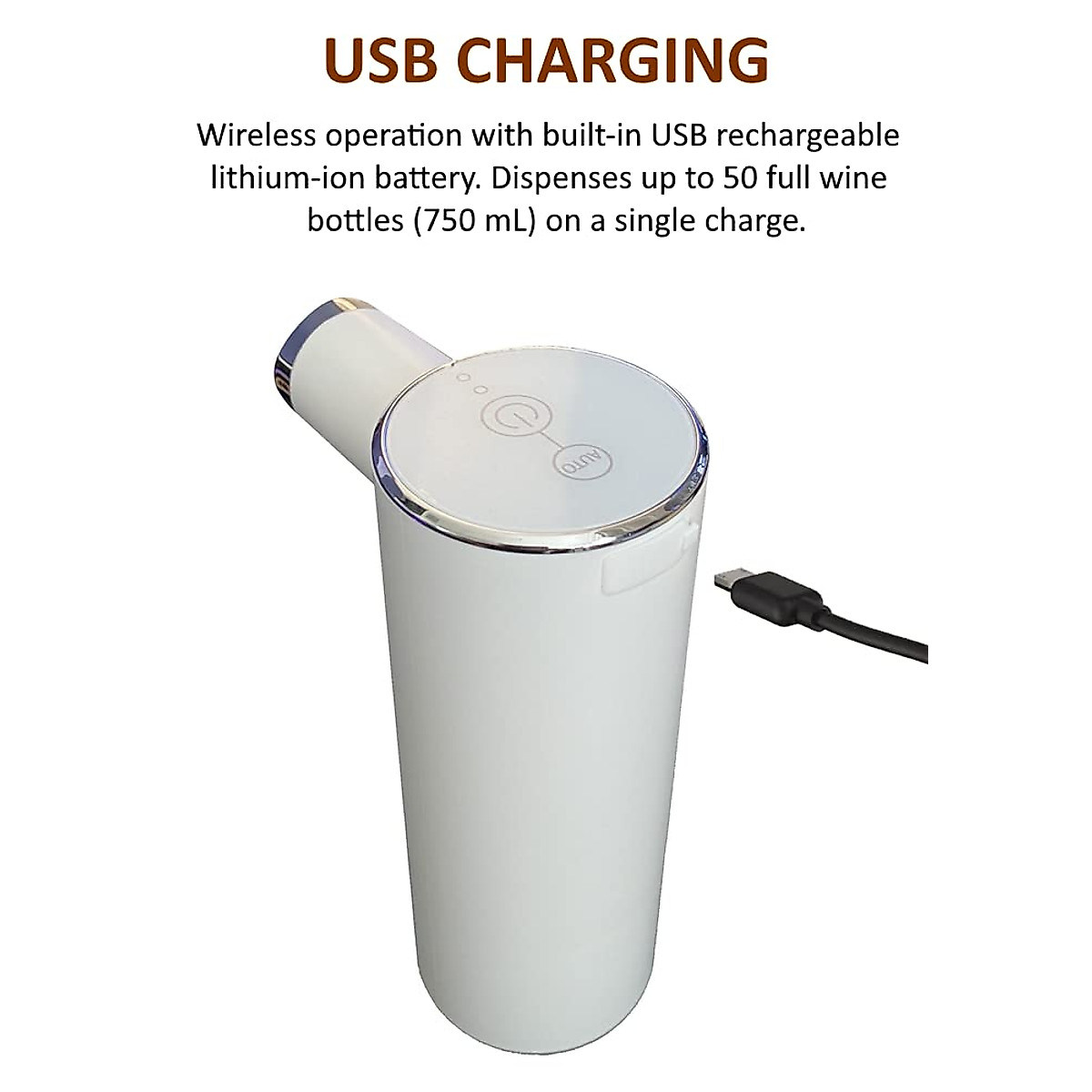 The Osobawares™ Automatic Wine and Spirits Dispenser | Wine Aerator | Cordless Design with Volume Control