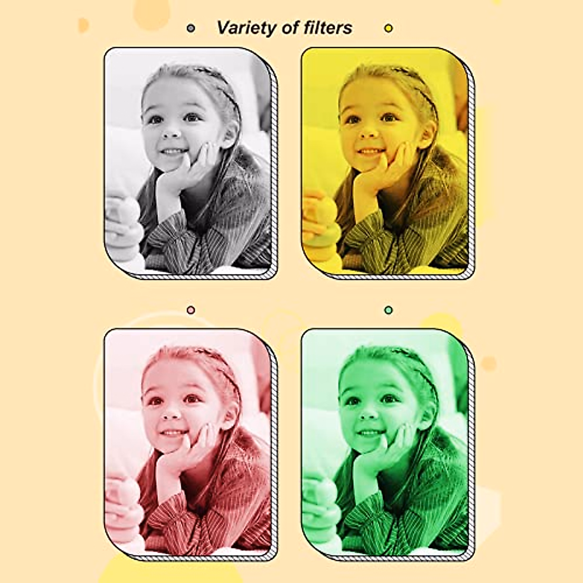 01 02 015 Kids Cartoon Camera Toy, ABS Kids Photo Video Camera 2 Inch Screen for Gifts(Sky Blue)