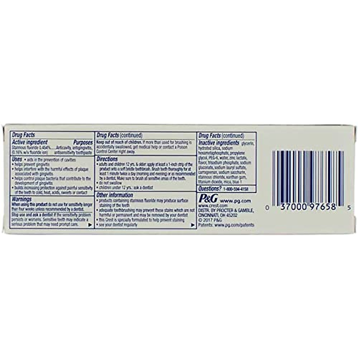 Crest Pro-Health Advanced Fluoride Toothpaste Gum Protection - 3.5 oz, Pack of 6