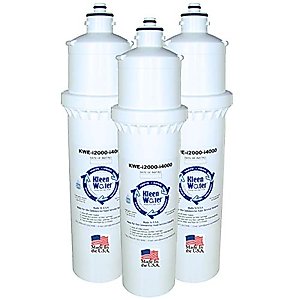 KleenWater Filter Compatible with Cuno CFS9112-S 55892-01, KleenWater Granulated Activated Carbon Block Replacement Filter, Set of 3