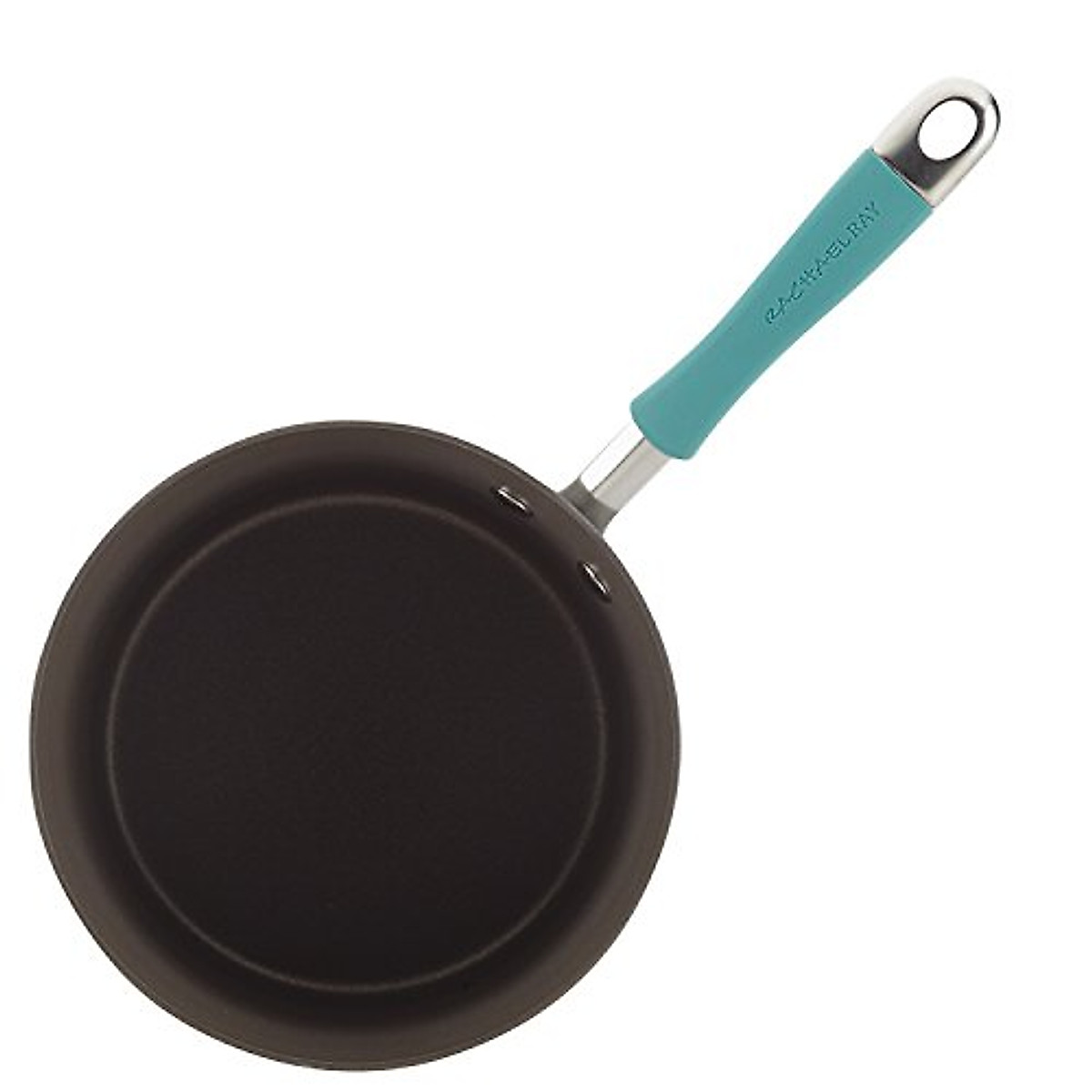 Rachael Ray Cucina Hard Anodized Nonstick Sauce Pan/Saucepan with Lid, 3 Quart, Blue