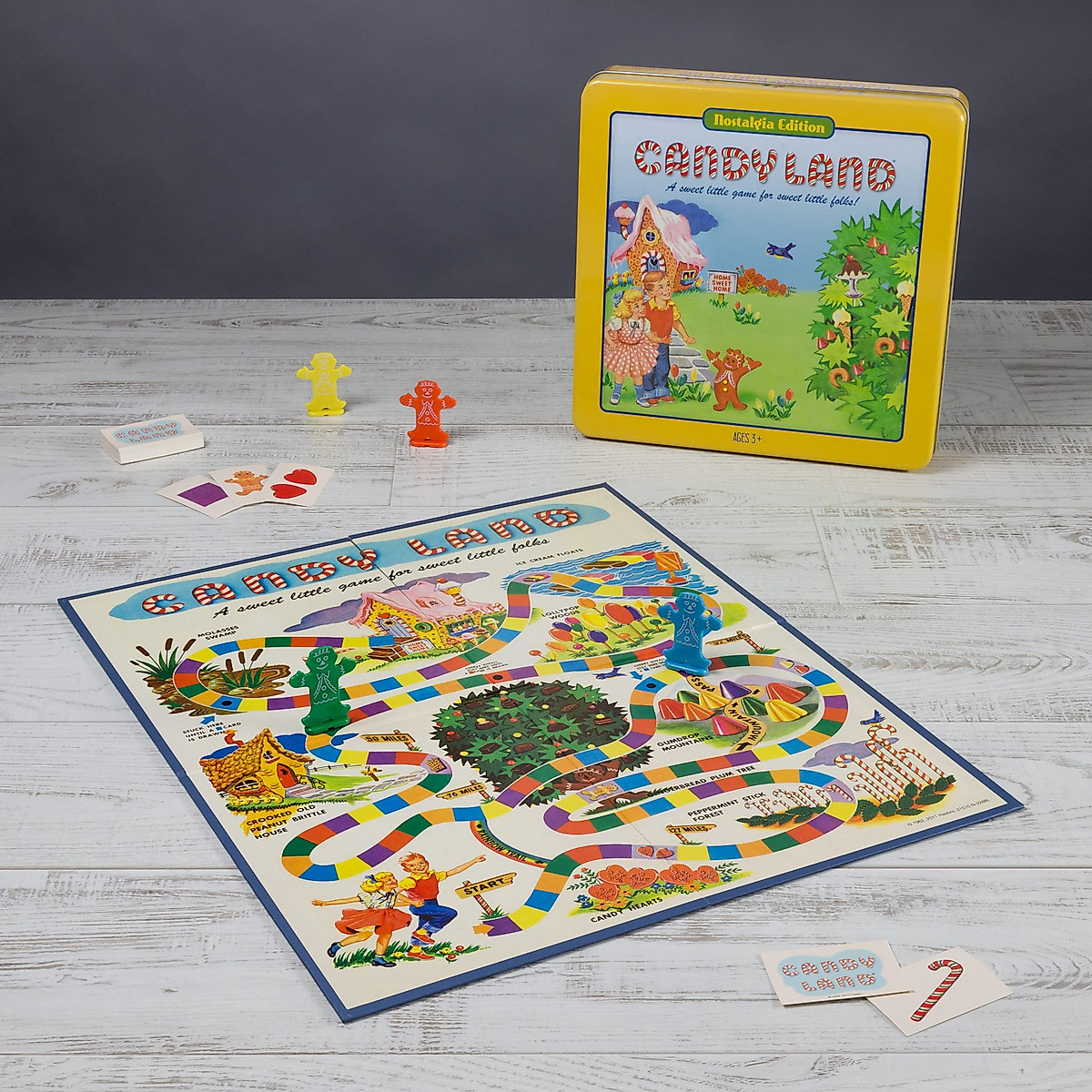 WS Game Company Candy Land Nostalgia Edition Board Game in Collectible Tin