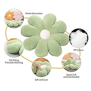 FIONOUT Pink Throw Pillows,Flower Pillow,Pink Decorative Throw Pillows,Light Pink Throw Pillows,Floor Pillows Floor Cushions for Reading and Room Dector(45CM/17.7inch Pink)