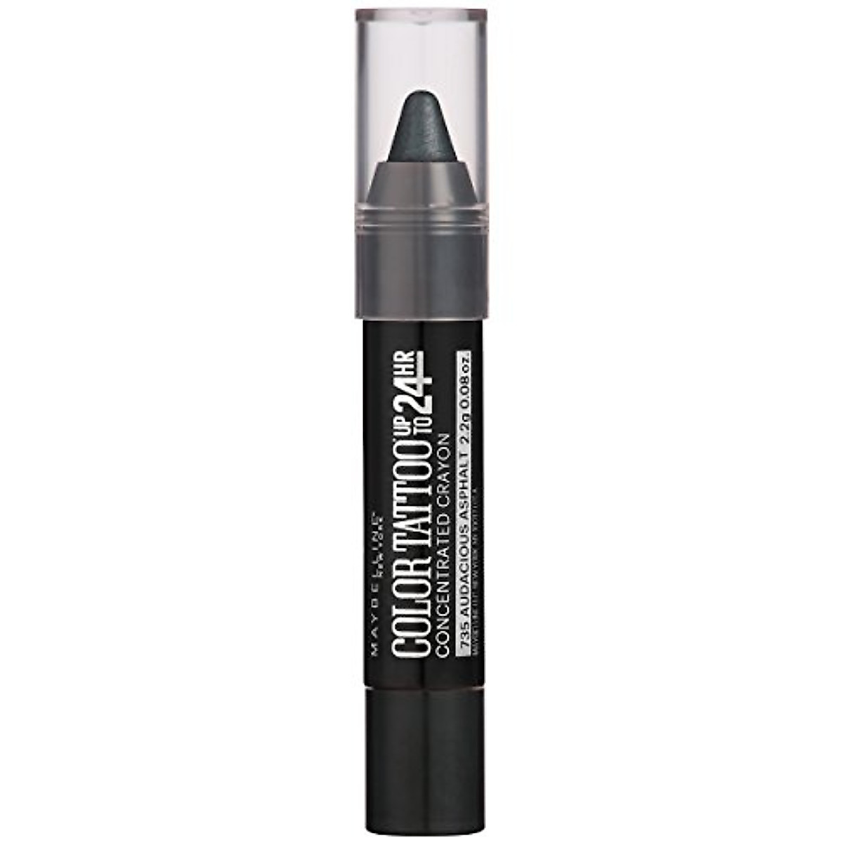 Maybelline New York Eyestudio Color Tattoo Concentrated Crayon,735 Audacious Asphalt, 0.08 oz.