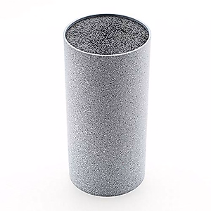 KeepingcooX Universal Knife Block Holder with Premium Nylon Insert - Cooking Utensils Holder, Perfect for Ceramic Knives, Steak Knives and Kitchen Accesseries Storage (Cylinder)