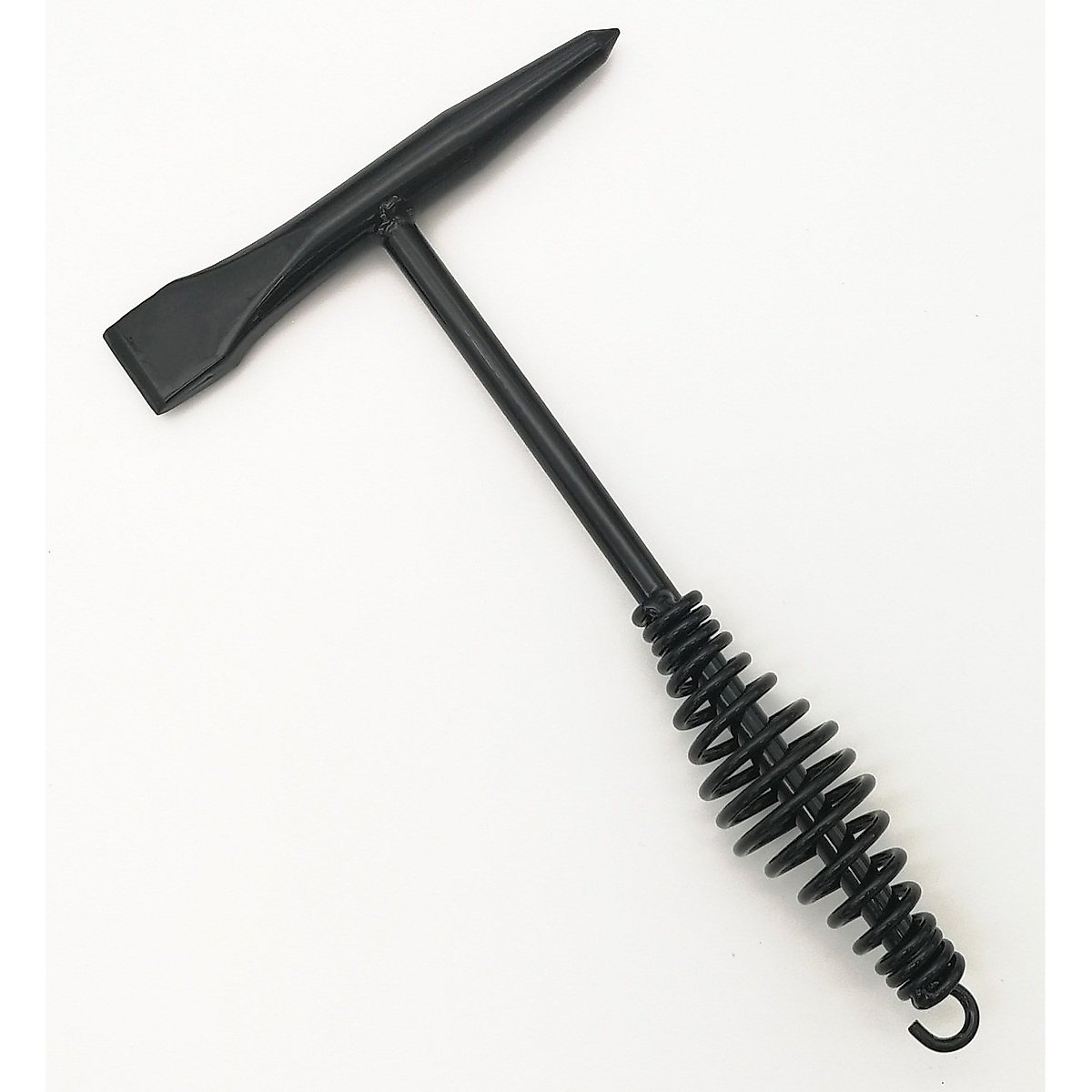 VASTOOLS Welding Chipping Hammer with Coil Spring Handle,10.5",Cone and Vertical Chisel/ 10" Wire Brush(Free), Black