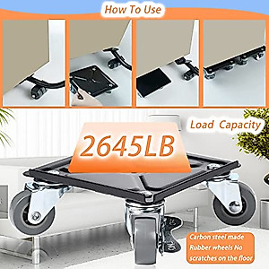 Furniture Mover Dolly with 4 Wheels, Furniture Lifter-Heavy Duty 1100 LB Load Capacity for Safe Moving Heavy Furniture, 360° Wheels and Non-Slip Mat Mover Tool Set for Refrigerator, Sofa, Cabinet