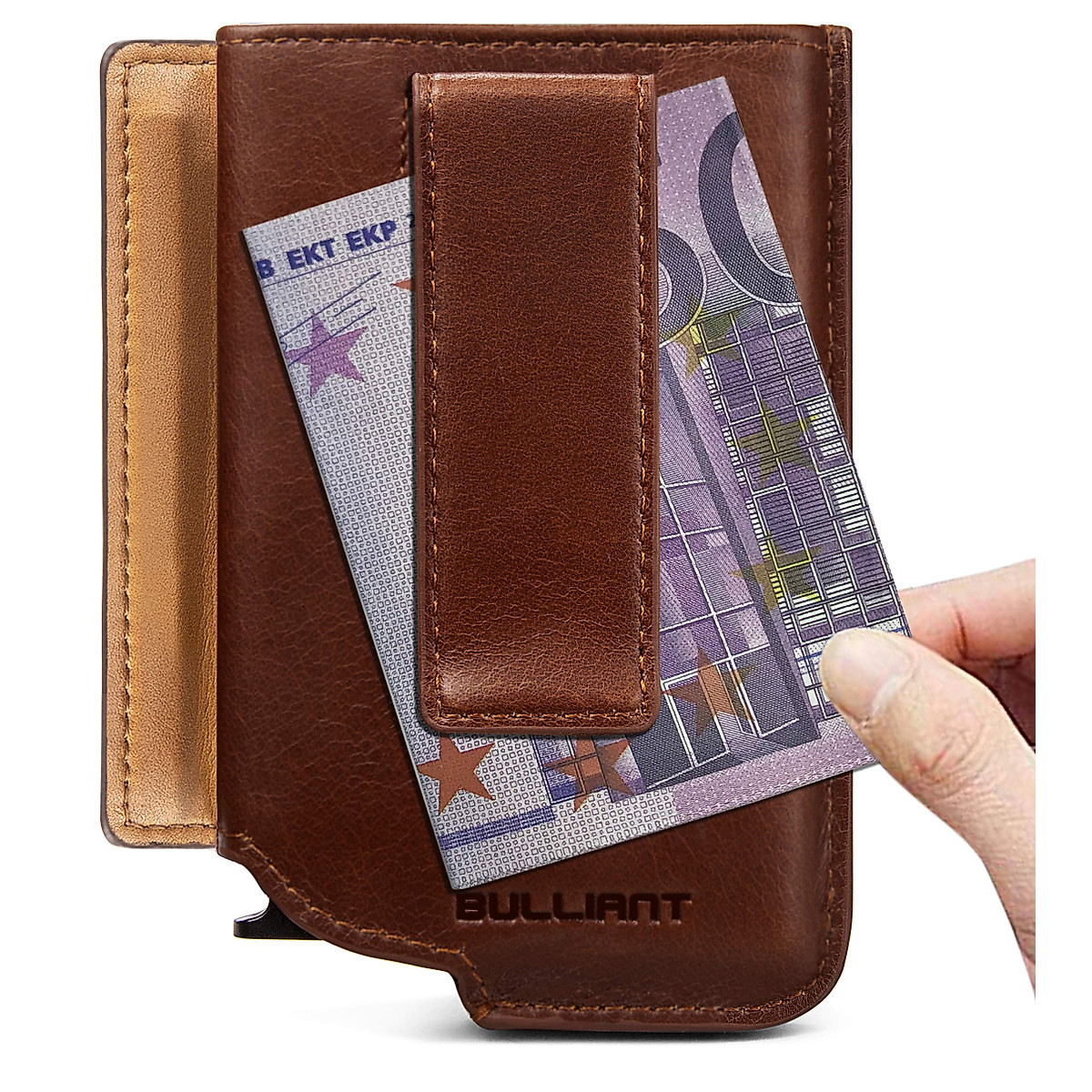 Bigant Mens Slim Wallet Card Holder, Aluminium Money Clip Wallet fot Gift Men 8 Cards,RFID Blocking