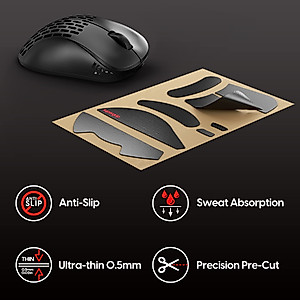 Pulsar Gaming Gears SUPERGRIP Griptape Set for Xlite V2 Medium Sweat Absorbing High Performance Anti Slip 3M Adhesive no Residue Mouse Grip Tape Ultra-Thin 0.5mm (0.02in)