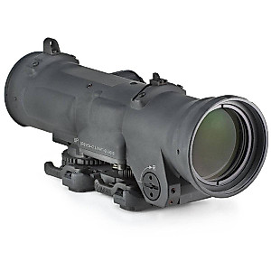 ELCAN Armament Technology 1.5x/6x 42mm SpecterDR Tactical Riflescope, Dual Role Optical Sight with Illuminated CX5455 5.56 Ballistic Reticle, with Integral A.R.M.S. Picatinny Mount, Black