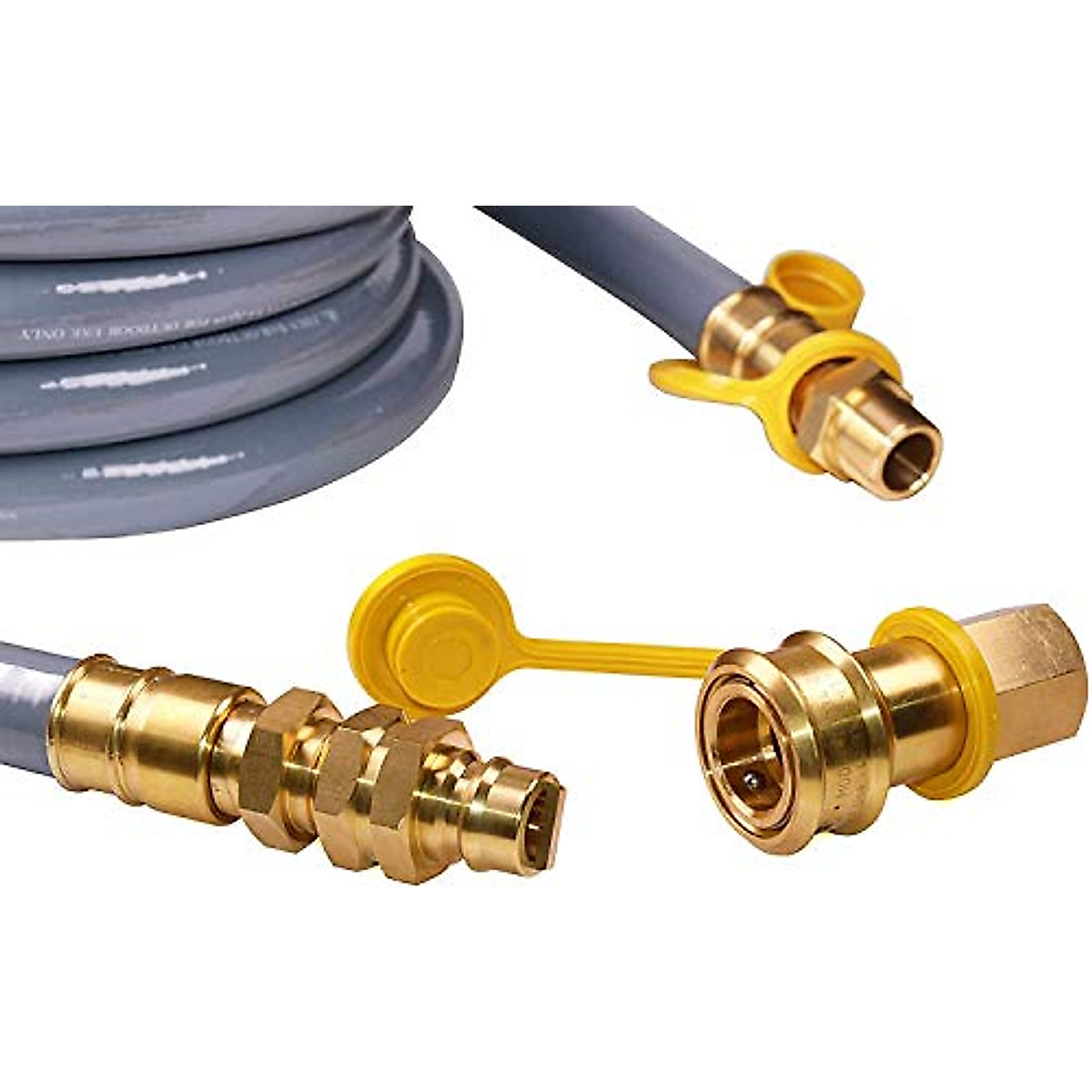 DOZYANT 15 Foot 3/4inch ID Natural Gas Hose with Quick Connect/Disconnect Fittings for Generator, Construction Heaters and More NG/Propane Appliance