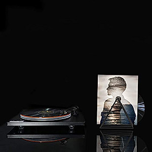 Pashion Vinyl Record Stand Holder, Desktop Album Storage Rack, Triangle Vinyl Record Shelf Display Vinyl Coated Metal Wire Rack Functional & Stylish Display Rack for Office Home