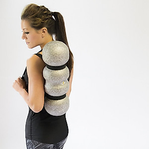 Rollga STANDARD - The BETTER Foam Roller for Flexibility, Muscle Recovery, Back & Neck Massage, & Exercise (Silver)