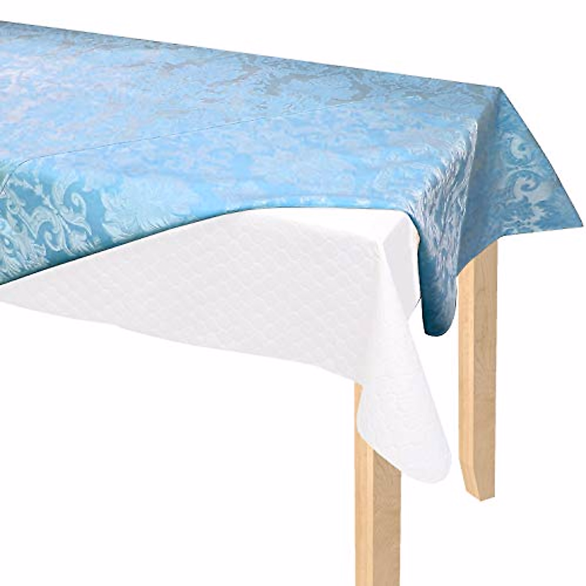 SOFINNI Table Pads Cover Fitted Pad Size Padding Under Tablecloth Tabletop Scratch Dent Flannel Back Protector Felt Back Vinyl Cut to Fit, Size 54" x 90"