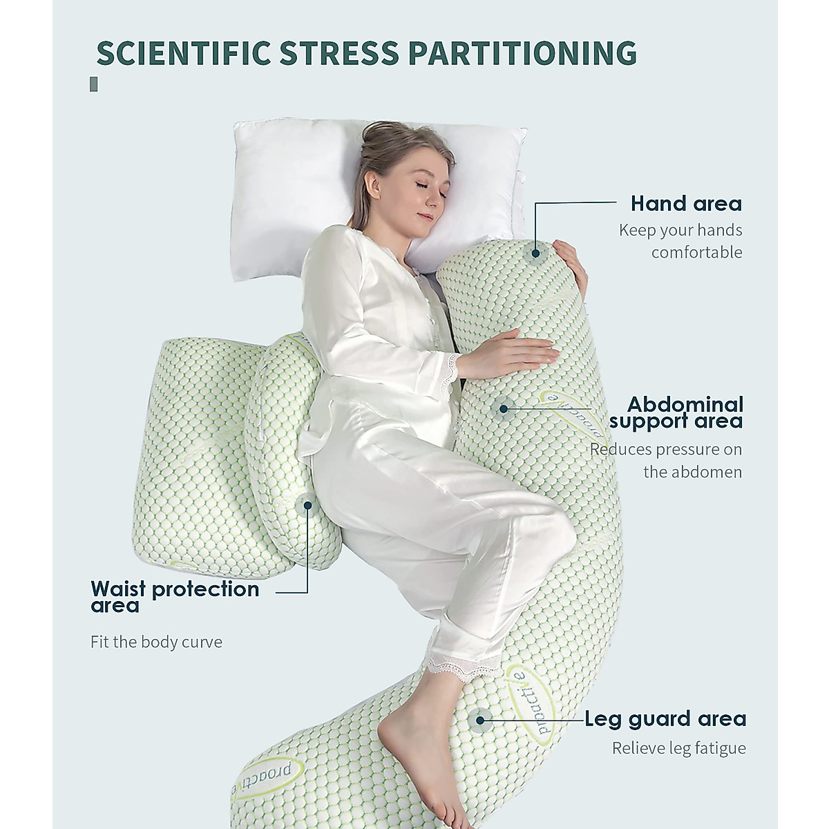 Oternal Pregnancy Pillows for Sleeping, Multipurpose Cuddle Pillow Pregnancy Must Haves, Ultra Soft Comfortable Maternity Pillow for Abdomen, Leg, Hip Support