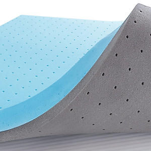 Maxzzz Twin Mattress Topper,3 Inch Ventilated Design Memory Foam Queen Mattress Topper,Cooling Gel Infused Swirl Foam Pad for Pressure Relief Back Pain, CertiPUR-US Certified