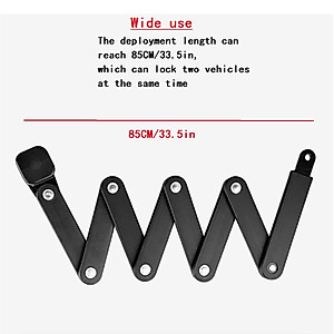 volunt Mountain Bike Code Lock,Bicycle Code Lock,Folding Bike Lock with 4 Password Anti-Theft, Heavy Duty Bicycle Security Combination Chain Lock with 8 High Security Hardened Metal, Black