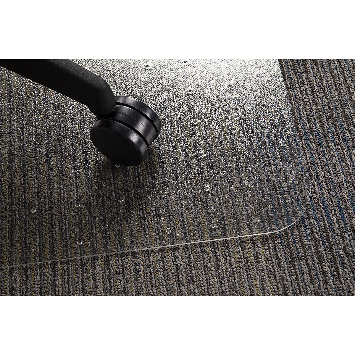 HON Basyx Commercial-Grade Polycarbonate Chair Mat with Lip for Low Pile Carpet, 36" x 47", Clear