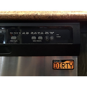 Flip Magnets Reversible Double Sided Clean Dirty Dishwasher Magnet - Super Strong, Durable & Waterproof - Premium Kitchen Gadget for Home & Office - Sticks to Stainless Steel - Modern Digital