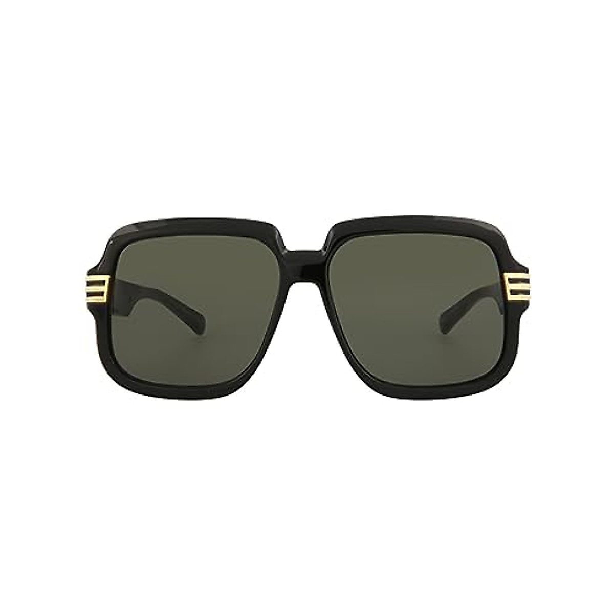 Gucci Square/Rectangle Sunglasses Black Black Grey Luxury Eyewear Made In Italy Injection Frame Designer Fashion for Everyday Luxury