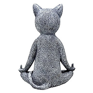 Funny Guy Mugs Garden Gnome Statue - Middle Finger Cat - Indoor/Outdoor Garden Gnome Sculpture for Patio, Yard or Lawn