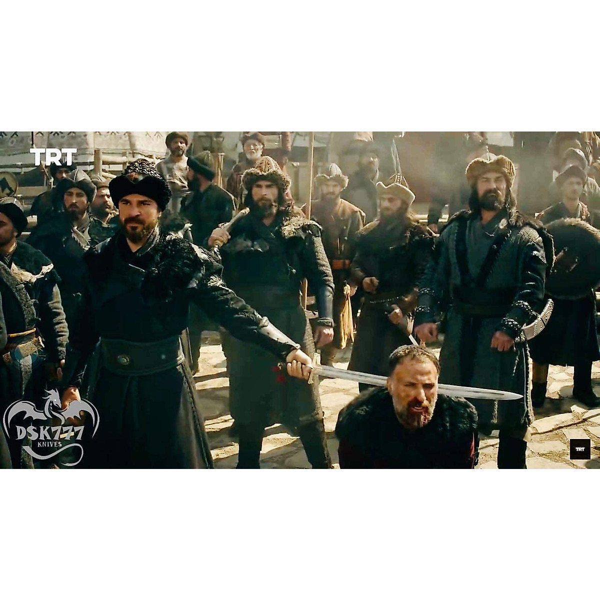 NoonKnives:Ertugrul Series (ErtugrulSword) custom made totally, carbon steel balde handle leather strip