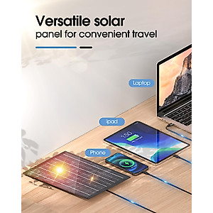 Drchop 10800mAh Solar Powered Fan, 7W Solar Camping Fan & Led Lantern, 8-inch Rechargeable Fan with Solar Panel, Battery Operated Powered Fan, Outdoor Tent Fan for Camping Essentials Accessories