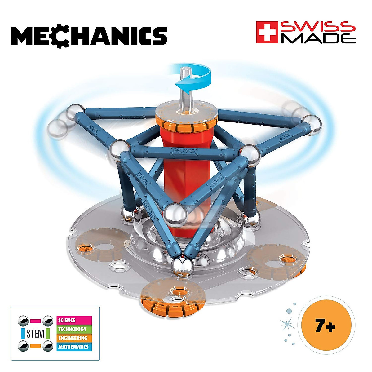 Geomag Magnetic Toys | Kids STEM Building Toys | Mechanics Magnetic Motion | Magnet Gears Construction | Educational Gifts | Swiss-Made | Age 7+ 86 Piece