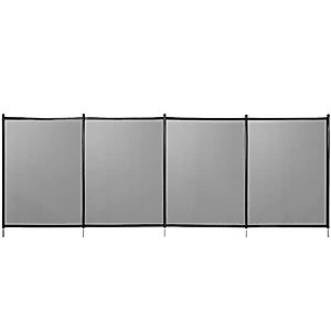 VEVOR Pool Fencing Mesh, 4 x 96 ft Swimming Pool Fence, 1000D PVC Mesh Fabric Removable Pool Fence, Pool Fence for Inground Pools with Aluminum Poles and Stainless Steel Tubes for Security and Privacy